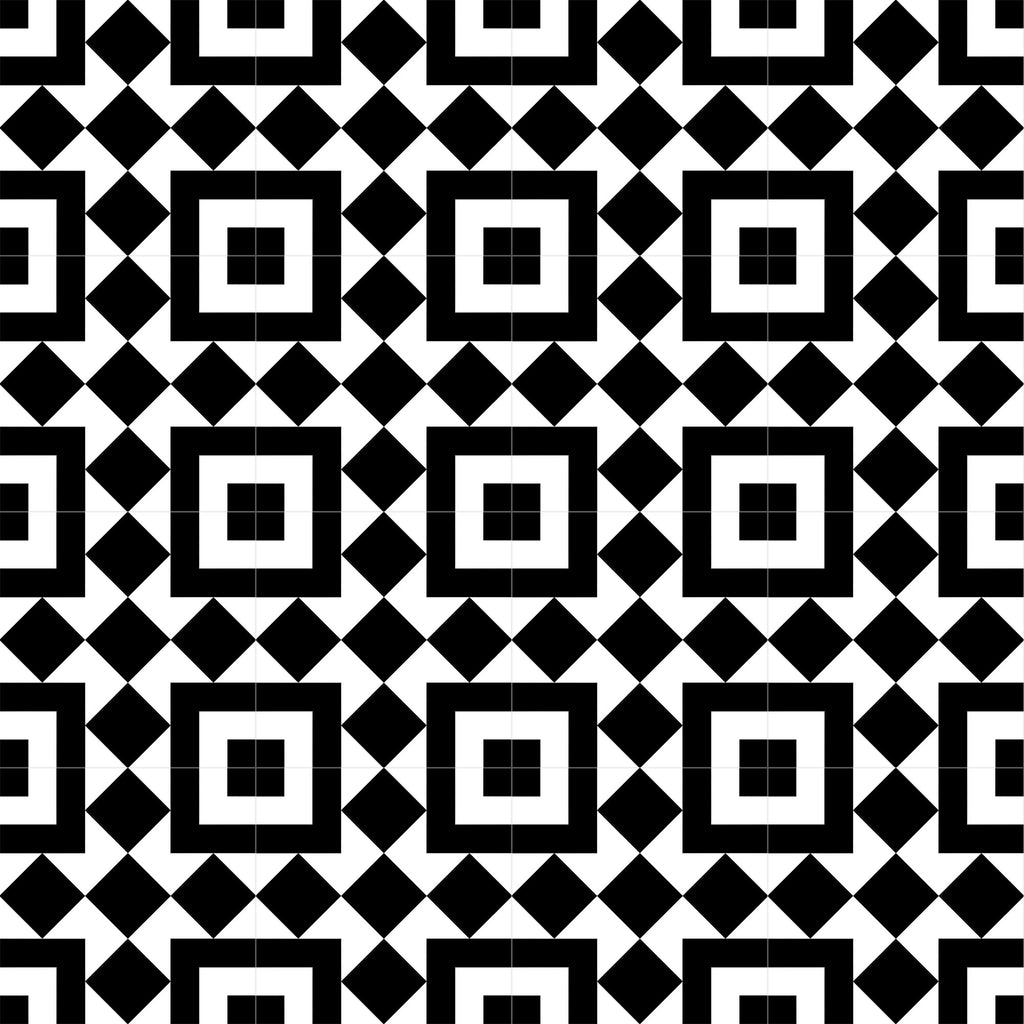 Retro Neuve Checker Blocks 8x8 Porcelain Tile – Glazzio Surfaces