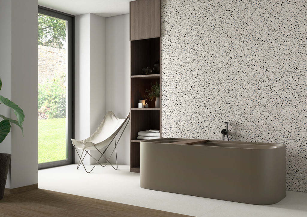 Abstract Talco 8x9 Porcelain Hex – Glazzio Surfaces