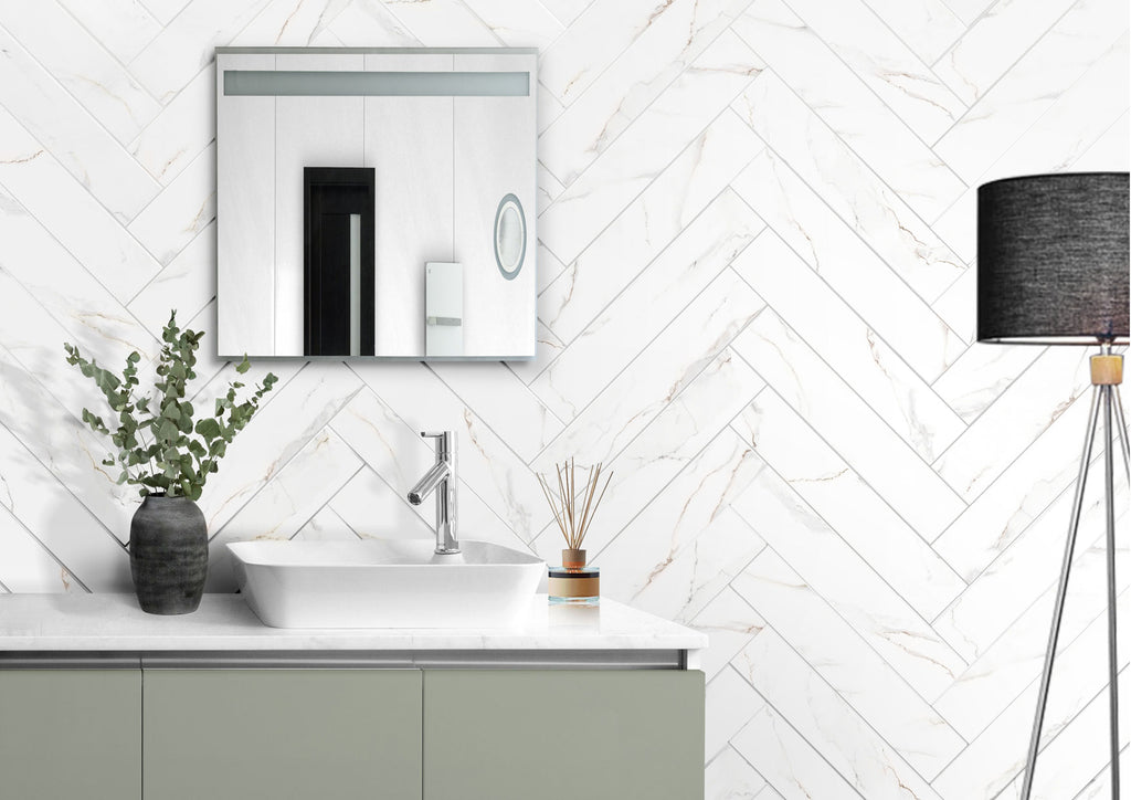 Bismarck Palmer Ghost White 3x17 Porcelain Subway Tile – Glazzio Surfaces
