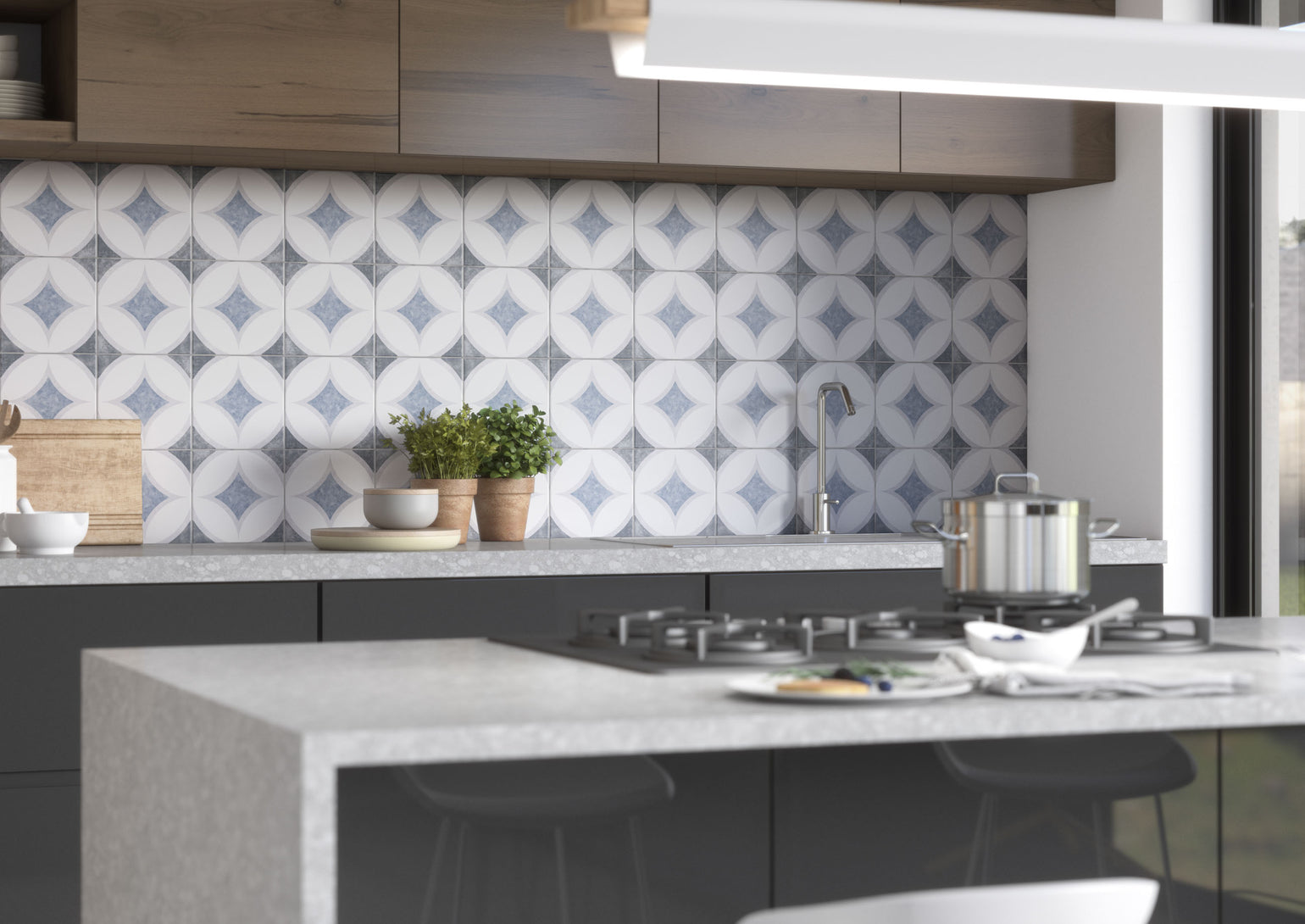 Retro Neuve Ocean Star 8x8 Porcelain Tile – Glazzio Surfaces
