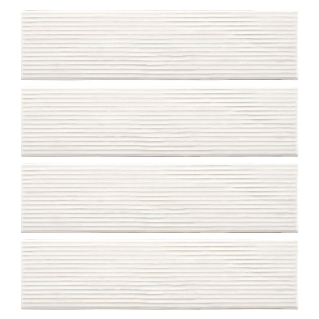 Groove Swing White 3x12 Porcelain Subway Tile – Glazzio Surfaces