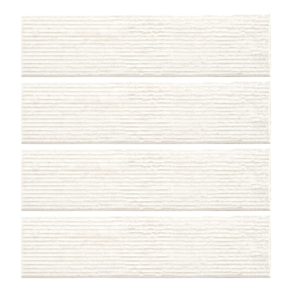Groove Rhythm Ice 3x12 Porcelain Subway Tile – Glazzio Surfaces