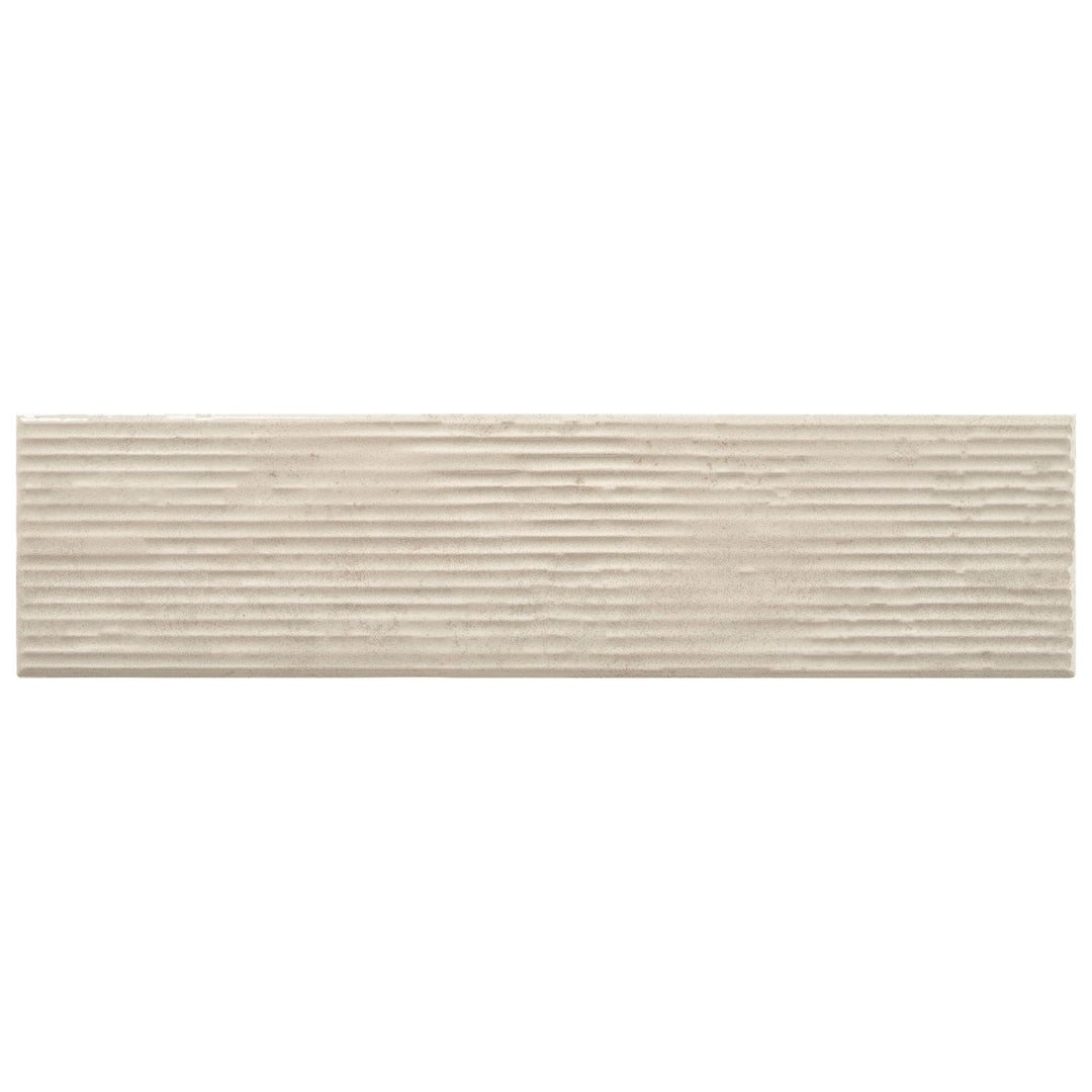 Groove Funk Beige 3x12 Porcelain Subway Tile – Glazzio Surfaces