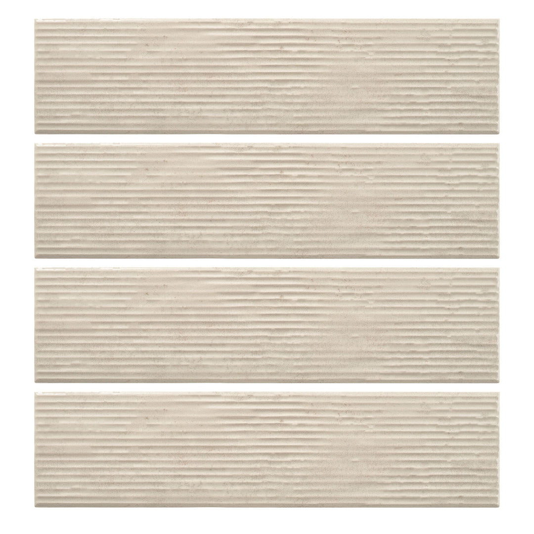 Groove Funk Beige 3x12 Porcelain Subway Tile – Glazzio Surfaces