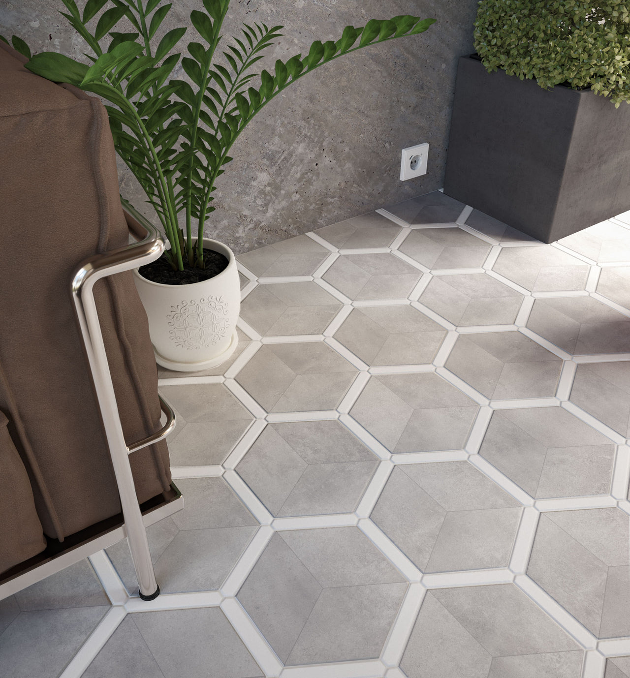 Serra Hinton 8.5x10 Interlocking Hexagon – Glazzio Surfaces