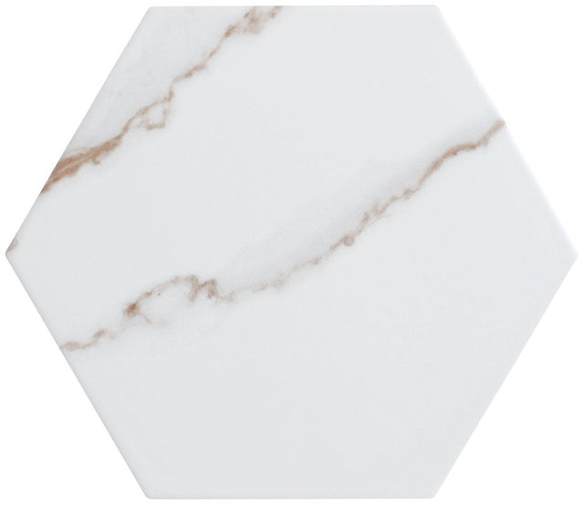 Bismarck Palmer Ghost White 8x9 Porcelain Hexagon Tile – Glazzio Surfaces