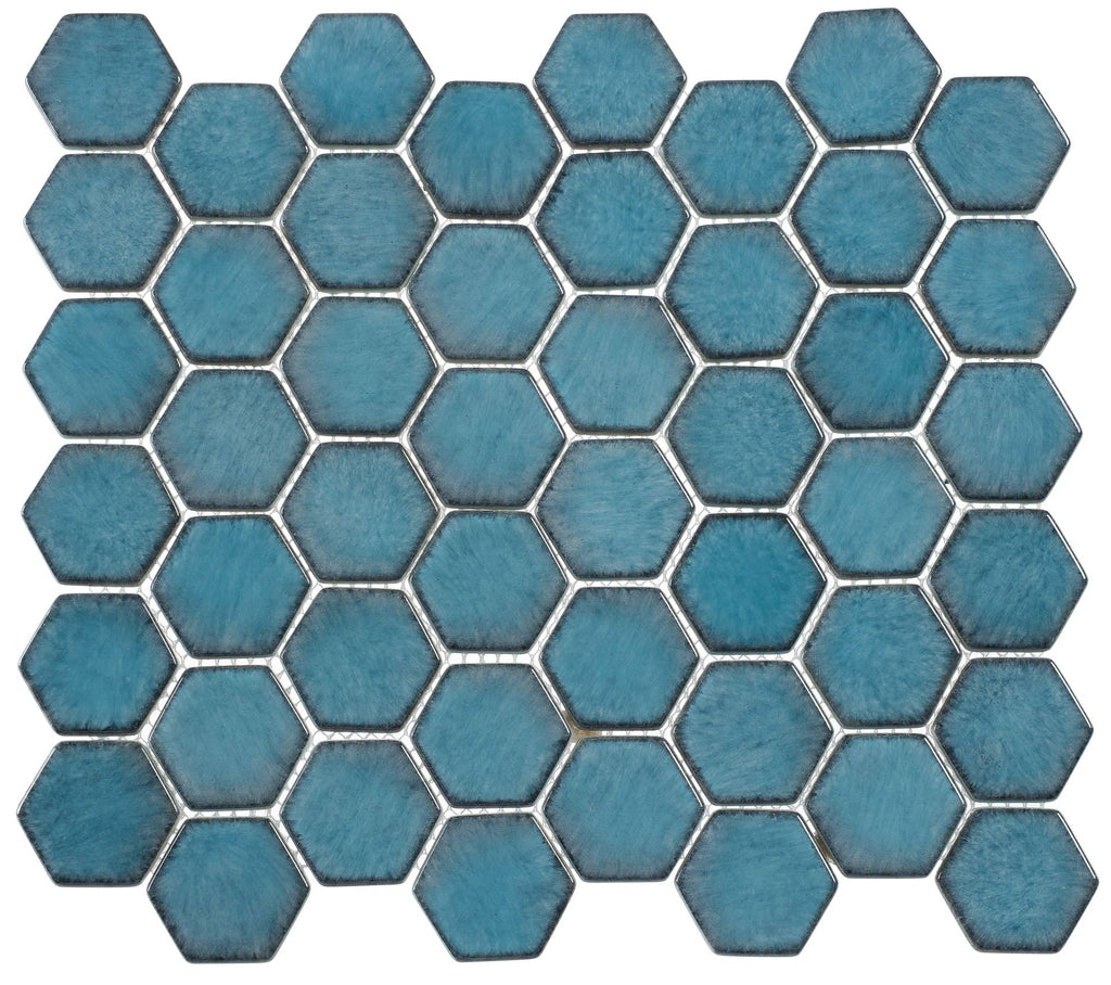 Greenwich Lafayette Blue 2" Hexagon Mosaic – Glazzio Surfaces