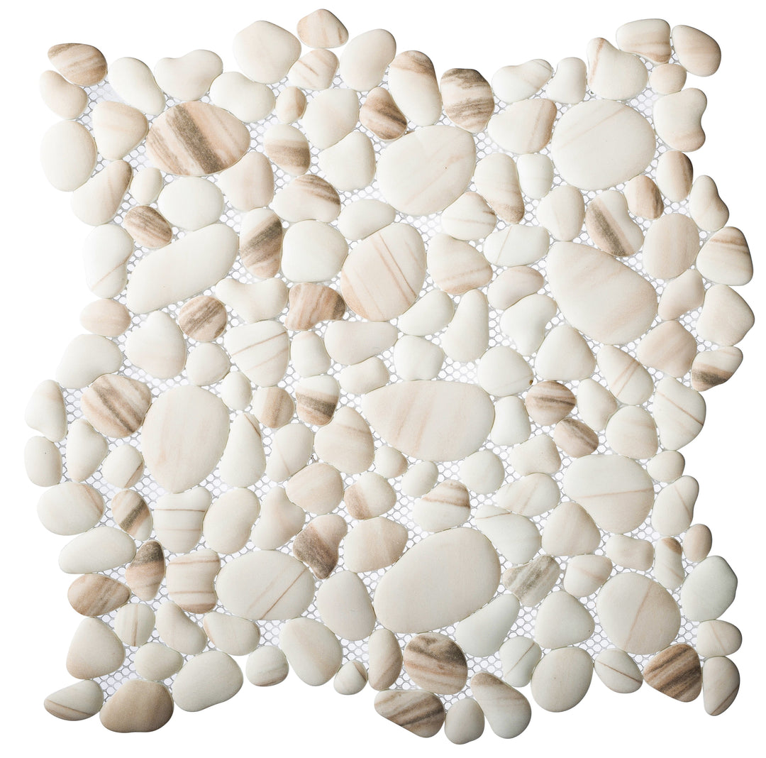 Vista Chino Gracious Pink 12x12 Glass Pebble Mosaic – Glazzio Surfaces